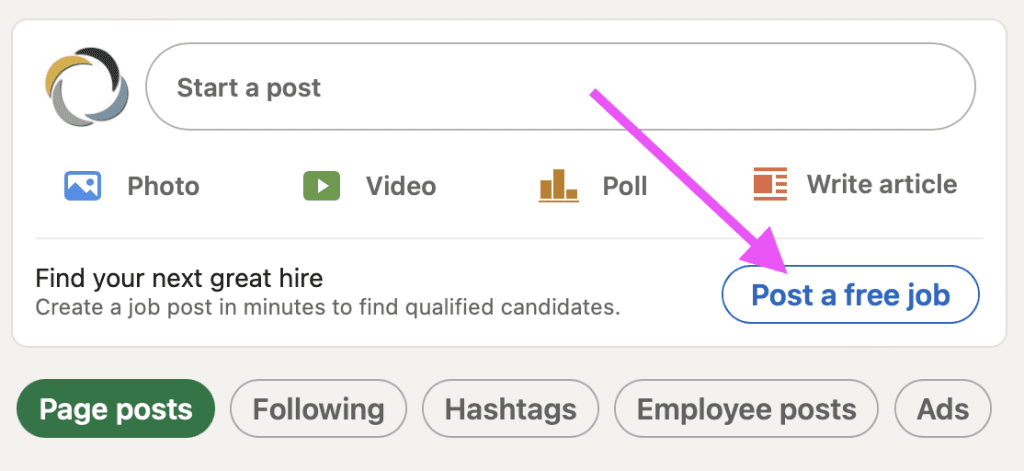 Job Posting on LinkedIn - Jemully Web & SEO
